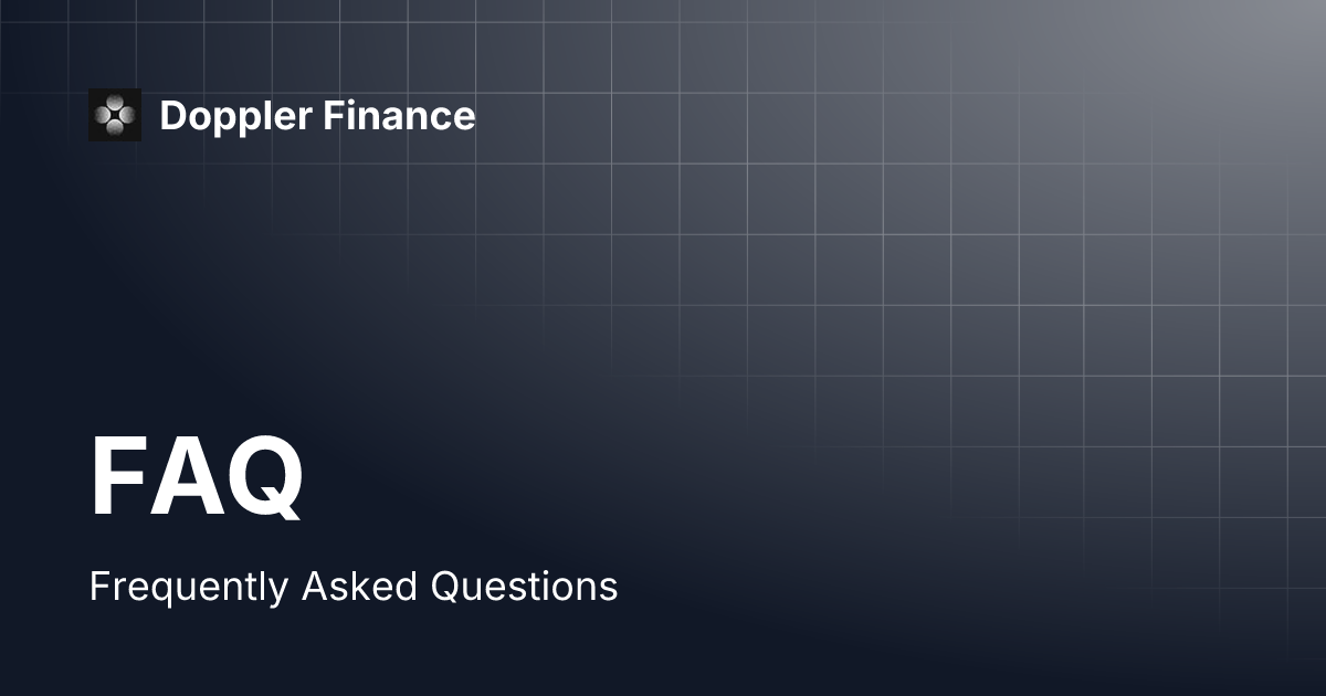 FAQ | Doppler Finance